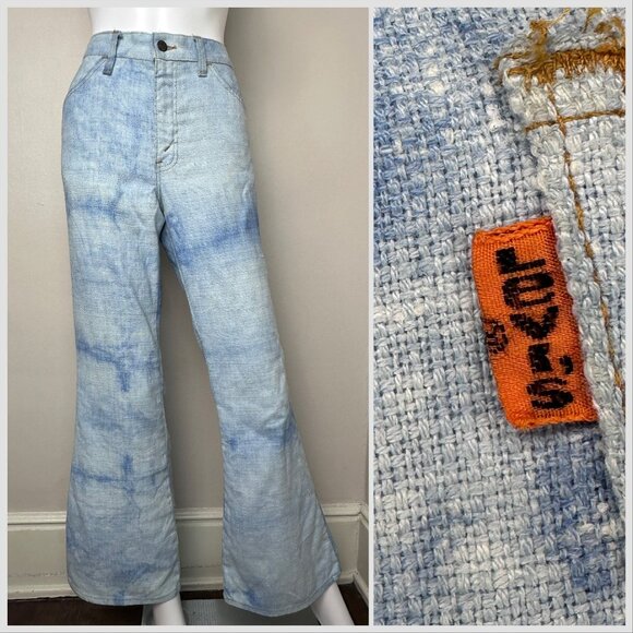Levi's | Jeans | Vintage 97s Levis Blue Tie Dye Bell Bottom Jeans 33x31 Orange Tab | Poshmark